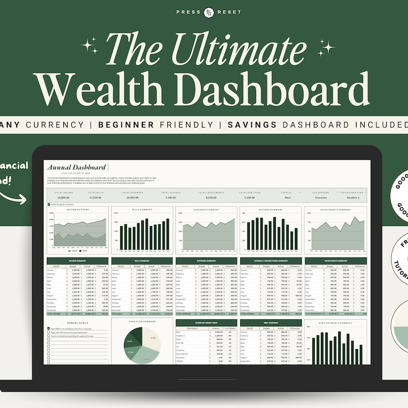 Wealth Planner Spreadsheet - Etsy