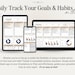 Annual & Monthly Goal Tracker Google Sheets Digital Habit Tracker ...
