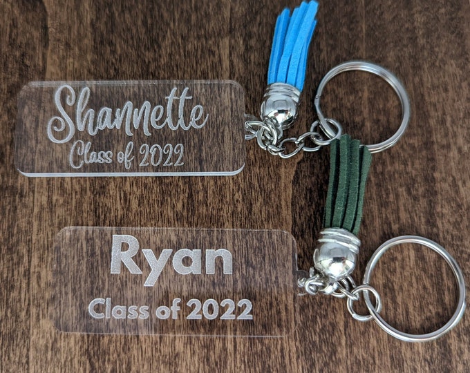 Customized Engraved Class of 2024 Keychain, Personalized Graduation ...