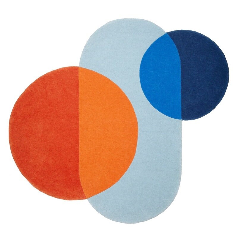 Pink Modern Geometric Odd Shape Area Rug for Living Room , Bedroom ...