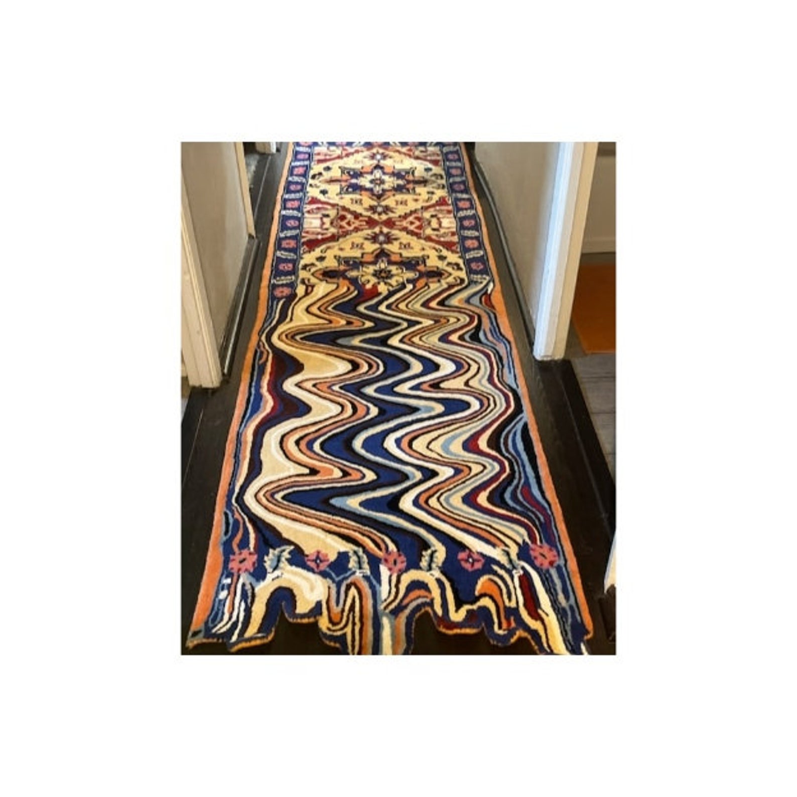 Melting Gold Multy Hand Tufted Rug Floral Rug. for Bedroom - Etsy