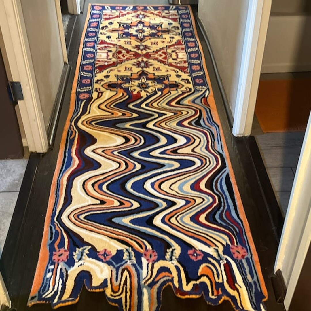 Melting Gold Multy Hand Tufted Rug Floral Rug. for Bedroom - Etsy