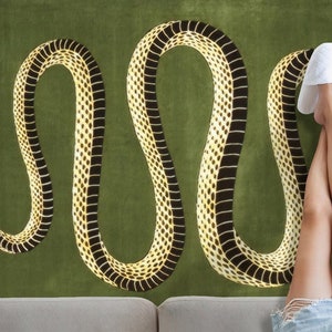 Modern Designer Traditional Hand Made Hand Tufted Wool Rug Tufted Snake ...