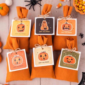 Printable Set of Halloween Treat Tags, Class Party Favor, Jack-o ...
