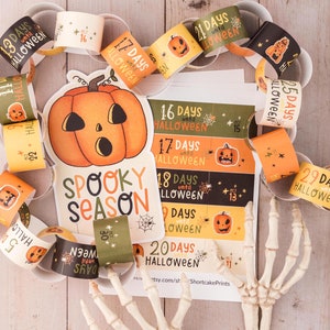 Halloween Countdown Chain, Printable Halloween Calendar for Kids ...