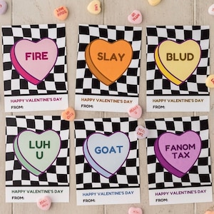 Teen Slang Candy Hearts, Funny Kids Valentine Printable, Class ...