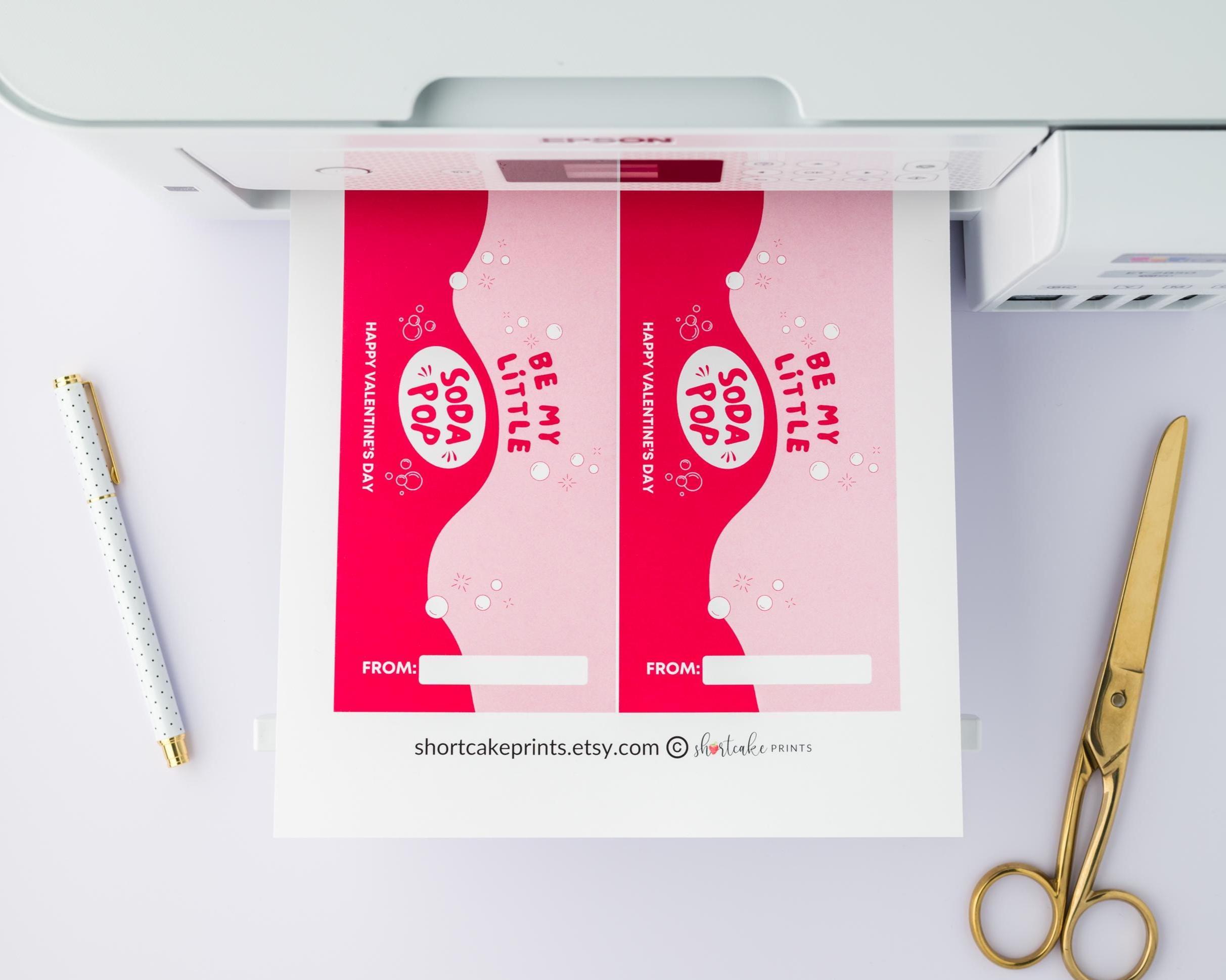 Be My Little Soda Pop Valentine Wrapper, Mini Soda Can Wrap Printable ...