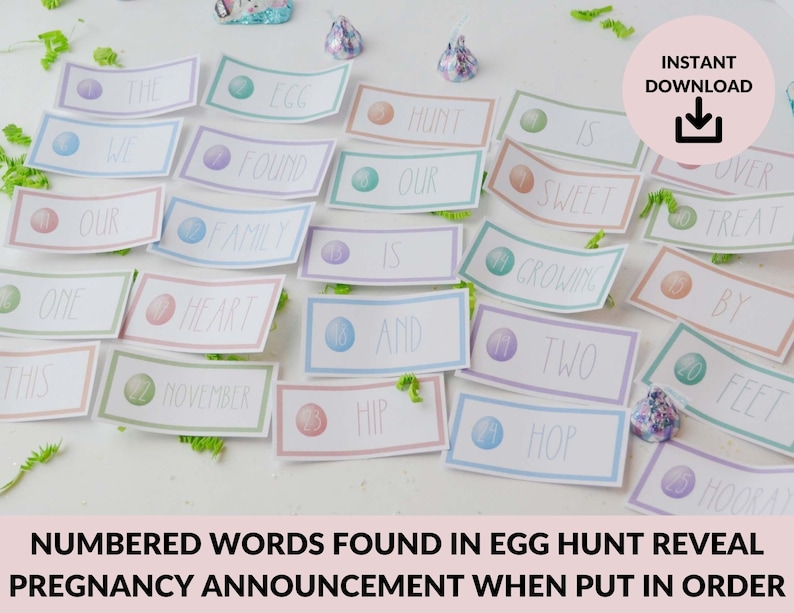 Easter Pregnancy Announcement Printable Pregnancy Sign Easter - Etsy