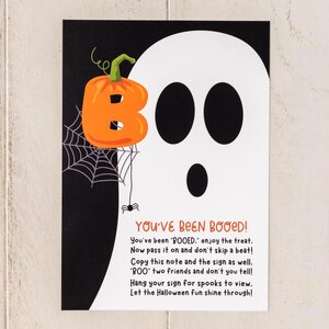 You've Been Booed Poem, Printable Halloween Game, Neighborhood ...