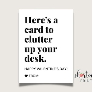 Coworker Valentine, Funny Workplace Valentine Cards, Office Valentine's ...