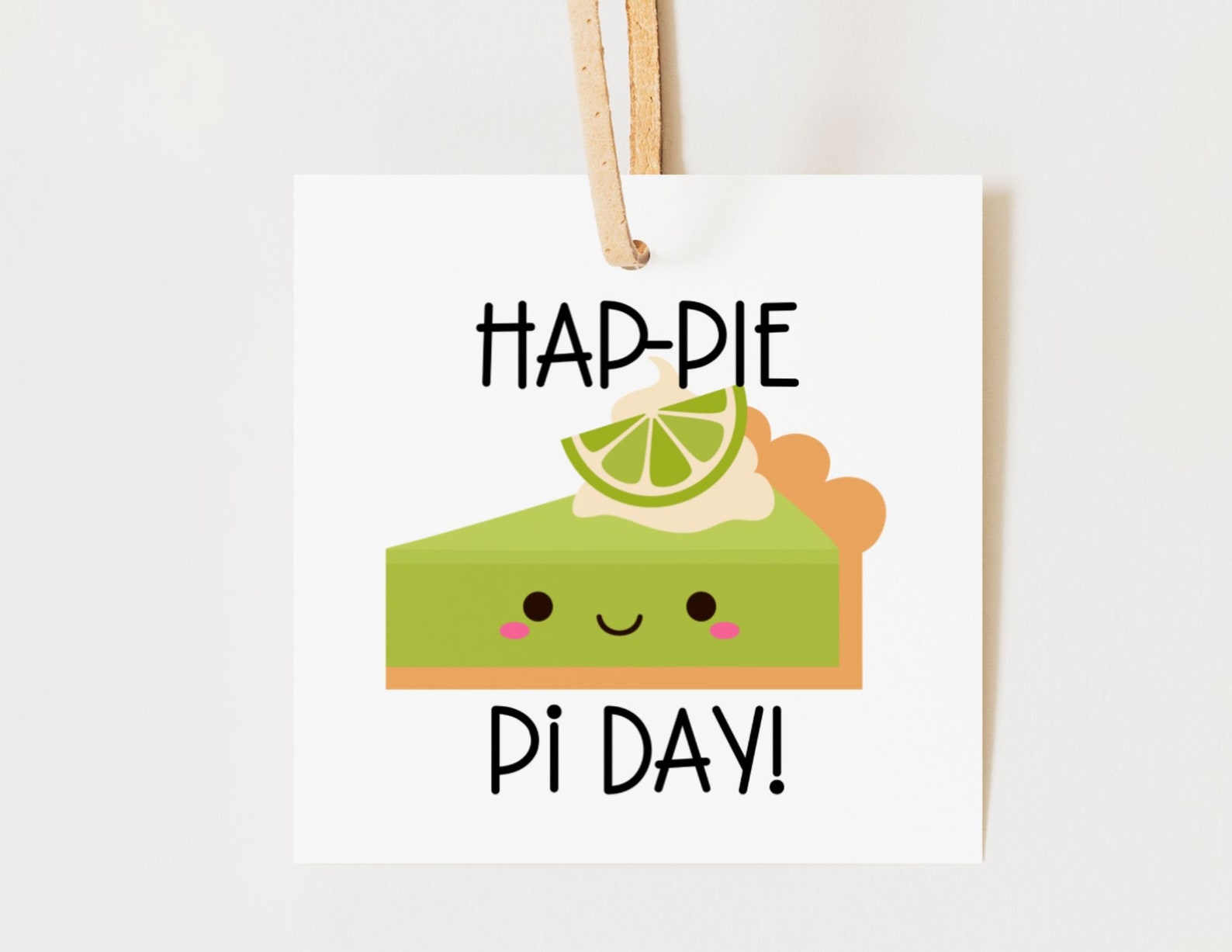 Happy Pi Day Tags, 2.5" Square Gift Tags for Pie Day, Treat Tag, Pi Day ...