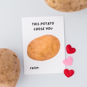 Potato Valentines, Funny Valentine's Day Cards for Kids, Printable ...