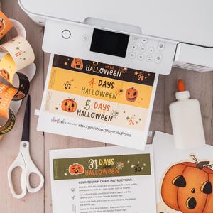 Halloween Countdown Chain, Printable Halloween Calendar for Kids ...