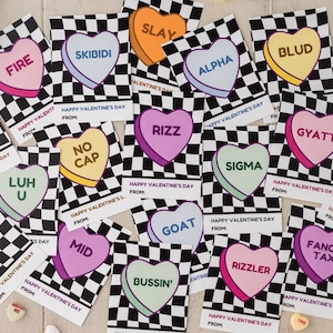 Teen Slang Candy Hearts, Funny Kids Valentine Printable, Class ...