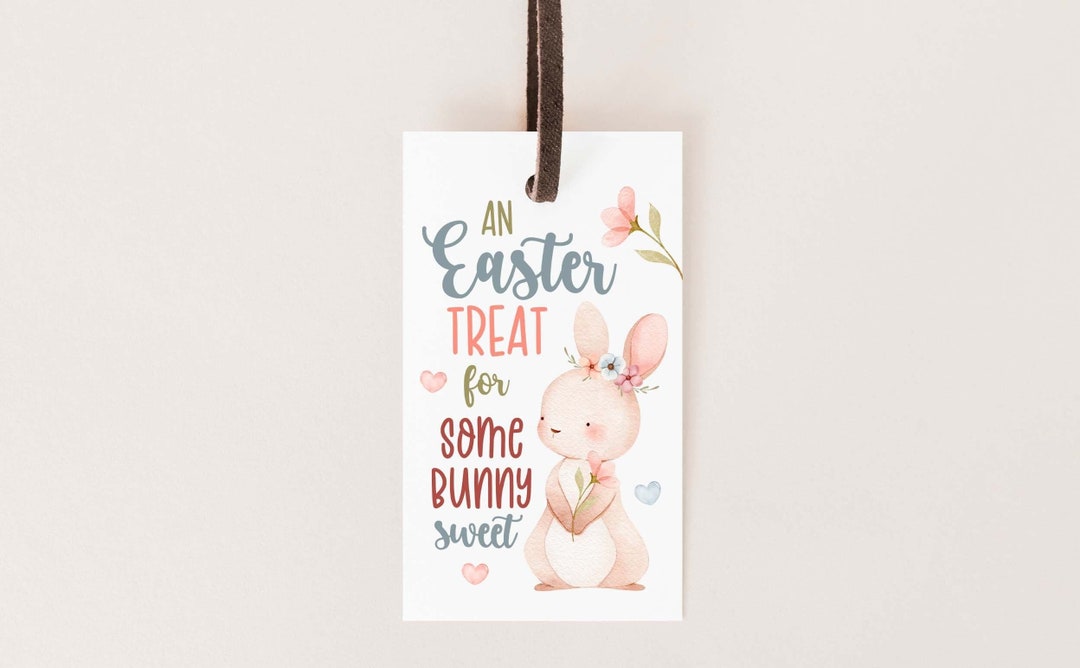 Easter Tag, Easter Treat for Somebunny Sweet, Printable Easter Gift Tag ...