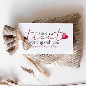 Coworker Valentines Treat Tag, Printable Gift Tags, Work Valentine's ...