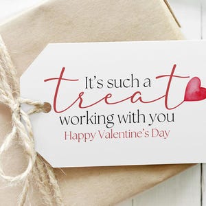 Coworker Valentines Treat Tag, Printable Gift Tags, Work Valentine's ...