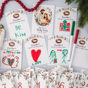 25 Gifts for Baby Jesus Advent Cards, Printable Christmas Advent ...