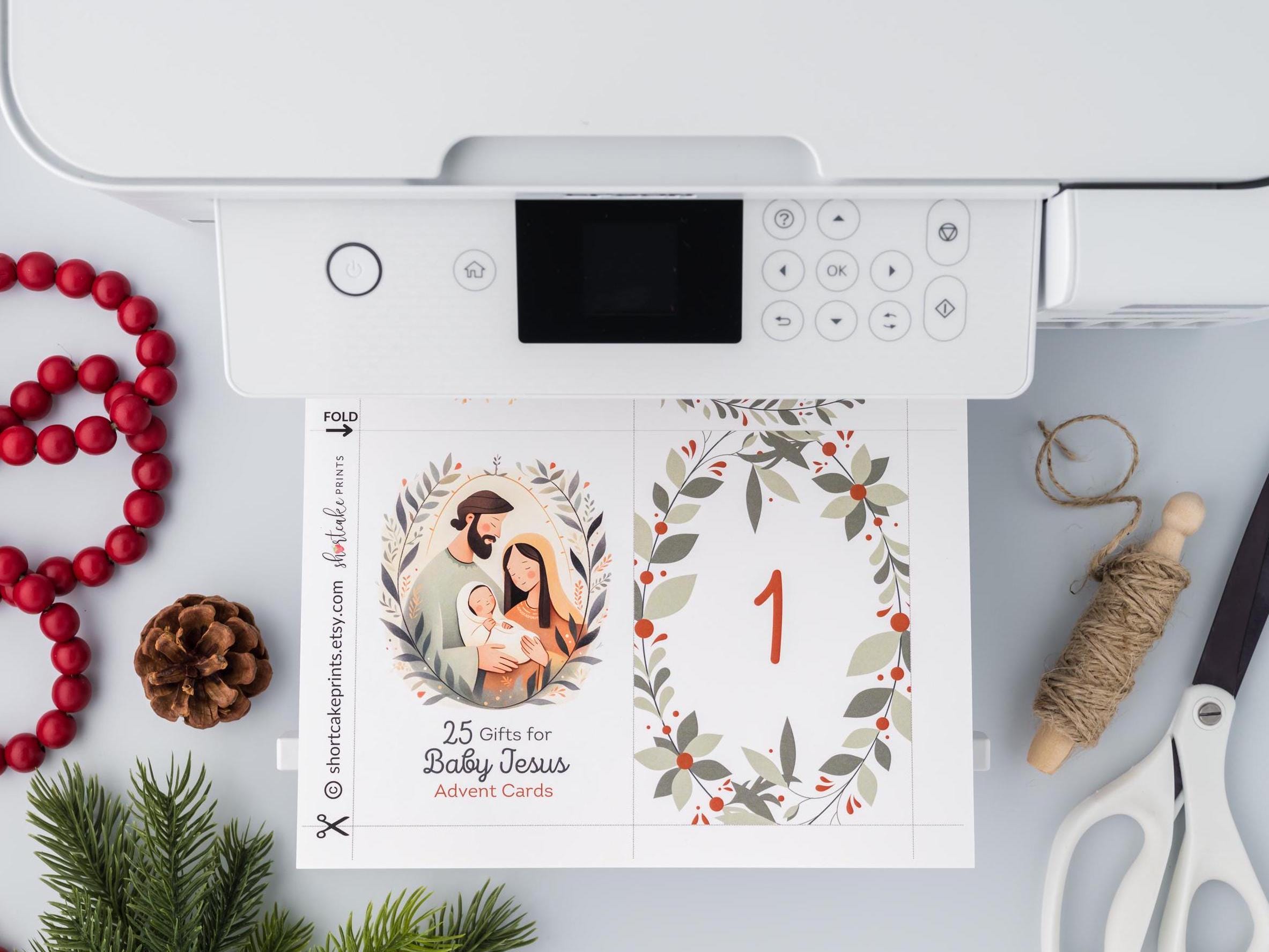 25 Gifts for Baby Jesus Advent Cards, Printable Christmas Advent ...