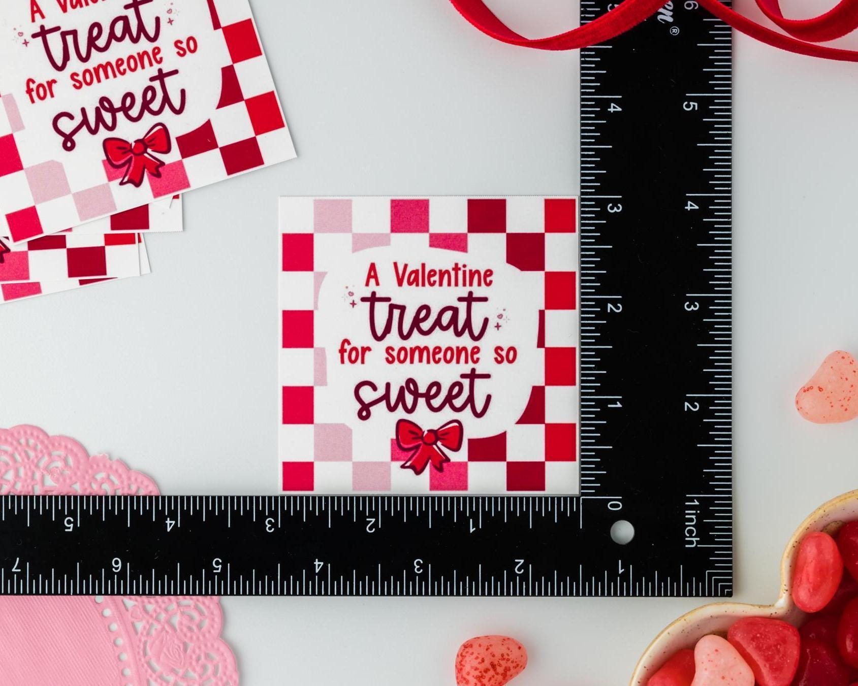 Valentine Treat Tags Printable, Girly Coquette Bow Valentine Gift Tags ...