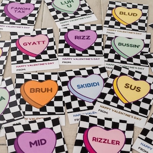Teen Slang Candy Hearts, Funny Kids Valentine Printable, Class ...