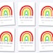 Rainbow Valentines Cards for Kids - Etsy