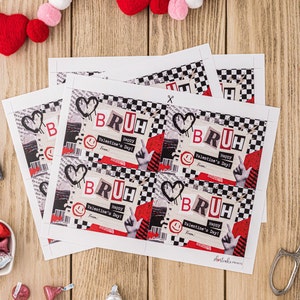 Bruh Valentine Cards, Printable Classroom Valentines, Valentines for ...