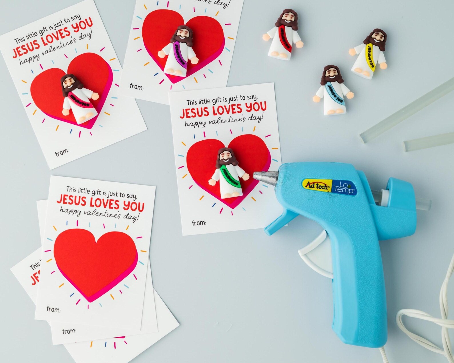 Mini Jesus Valentine Holder Card Printable, Jesus Loves You Valentine ...