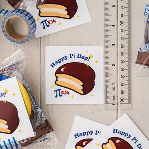 Printable Happy Pi Day Tags, 3" Square Gift Tags for Pie Day, Treat Tag ...