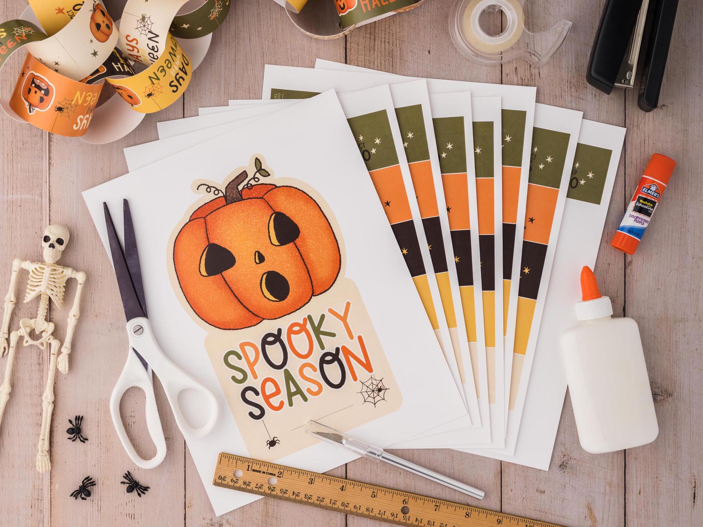 Halloween Countdown Chain, Printable Halloween Calendar for Kids ...