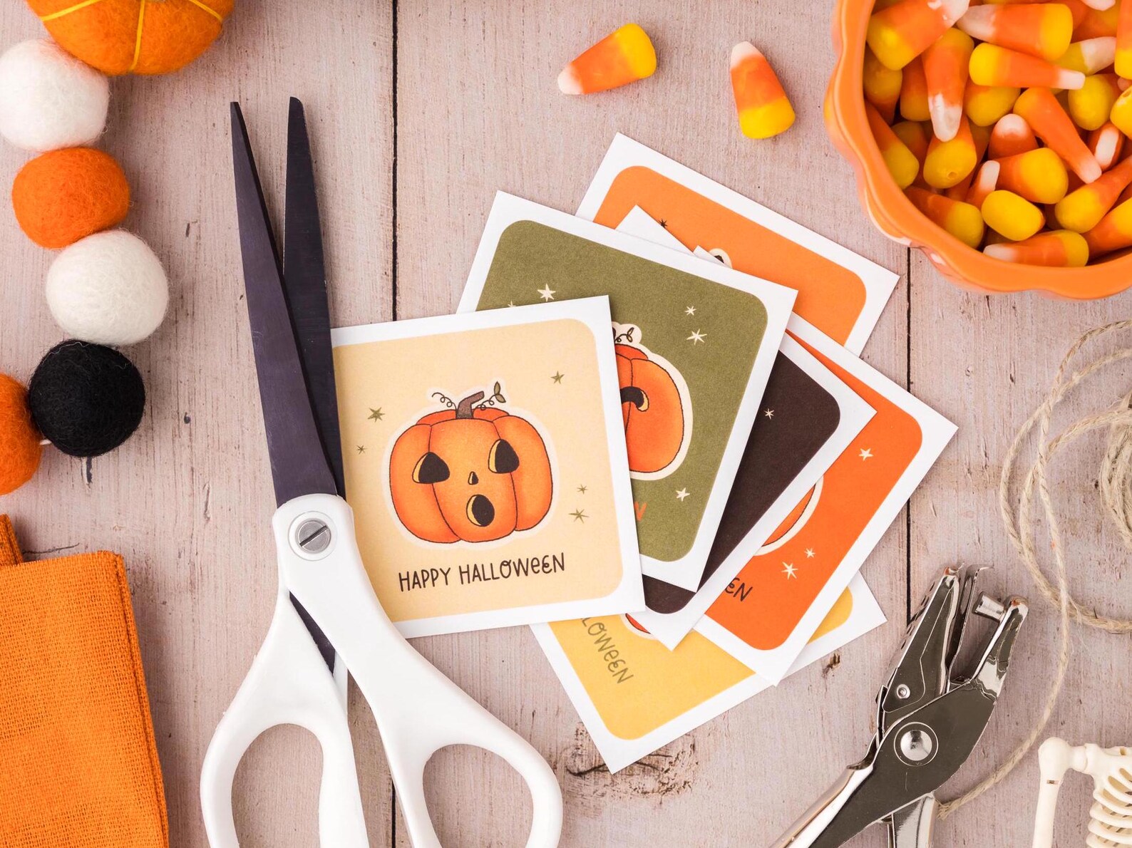 Printable Set of Halloween Treat Tags, Class Party Favor, Jack-o ...
