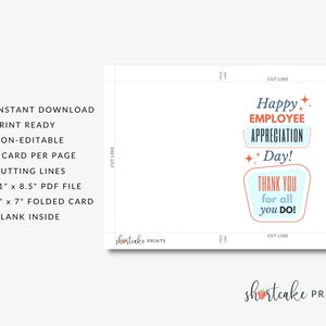 Card for Employee Appreciation Day, Staff Appreciation, Appreciation ...