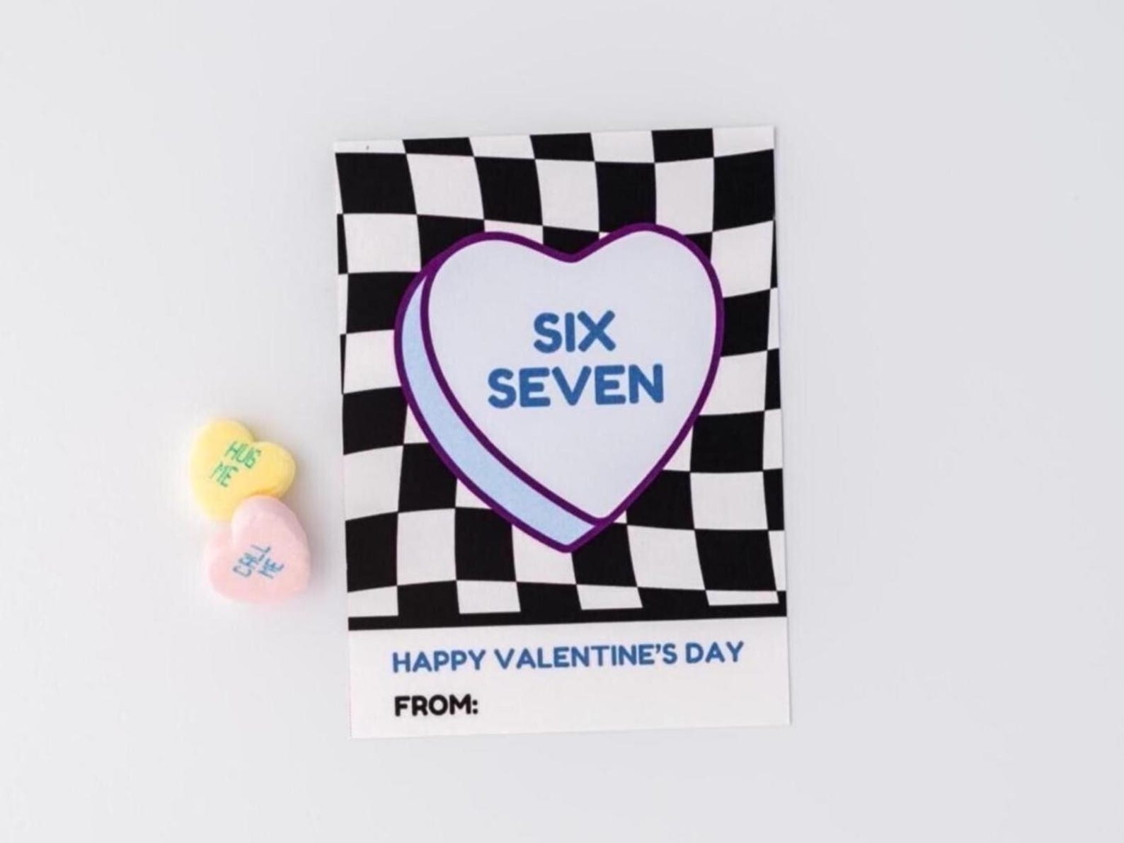 6 7 Conversation Heart Valentines, Tween Classroom Valentine Cards ...