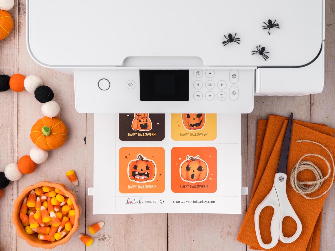 Printable Set of Halloween Treat Tags, Class Party Favor, Jack-o ...