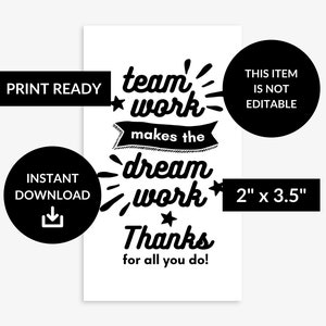 Employee Appreciation Day Gift Tags, Printable Treat Tag, Staff ...