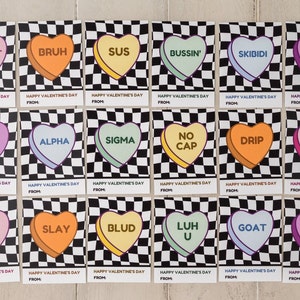 Teen Slang Candy Hearts, Funny Kids Valentine Printable, Class ...