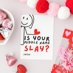 Tween Girl Stick Figure Valentine's Day Cards, Slang Kids Funny ...