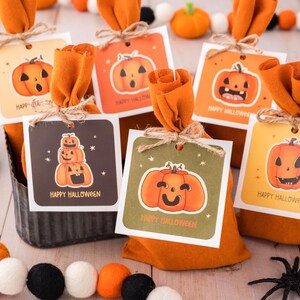 Printable Set of Halloween Treat Tags, Class Party Favor, Jack-o ...