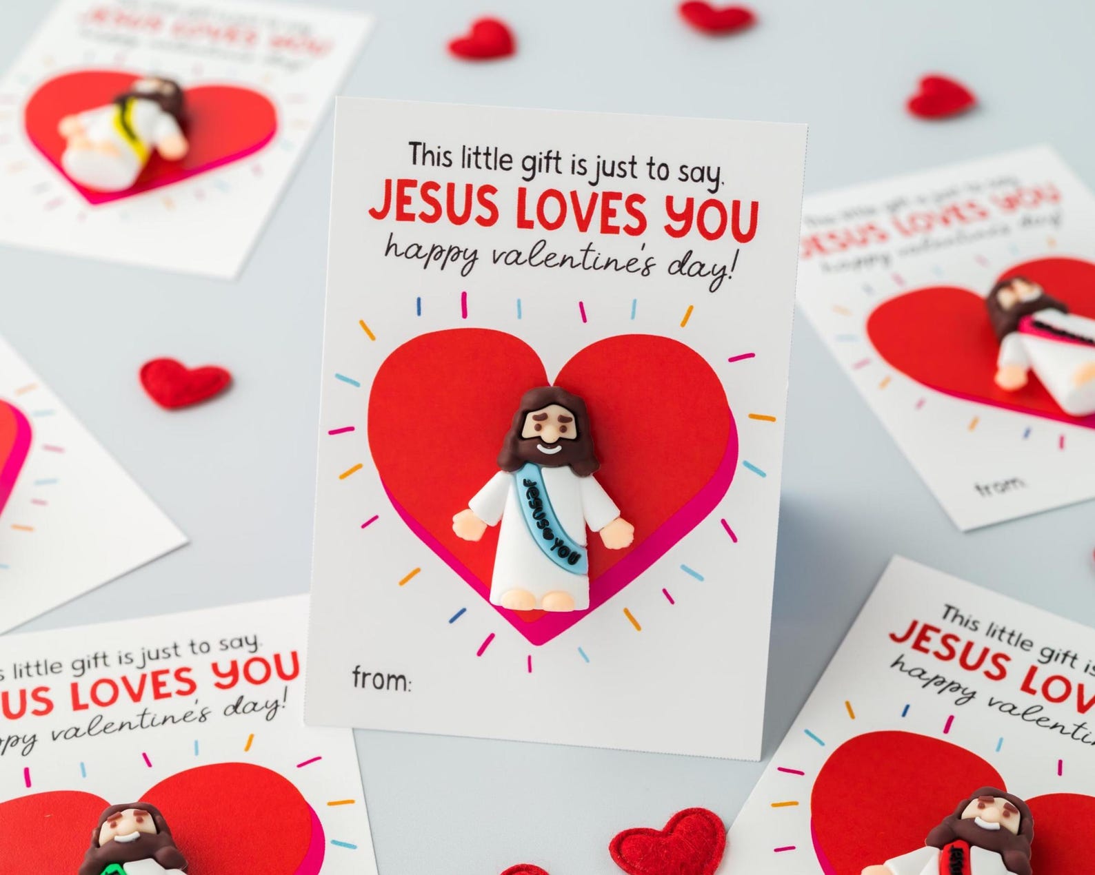 Mini Jesus Valentine Holder Card Printable, Jesus Loves You Valentine ...