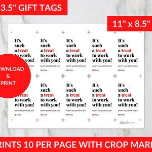 Coworker Valentine Treat Tag, for Colleagues, Staff, Faculty, Employee ...