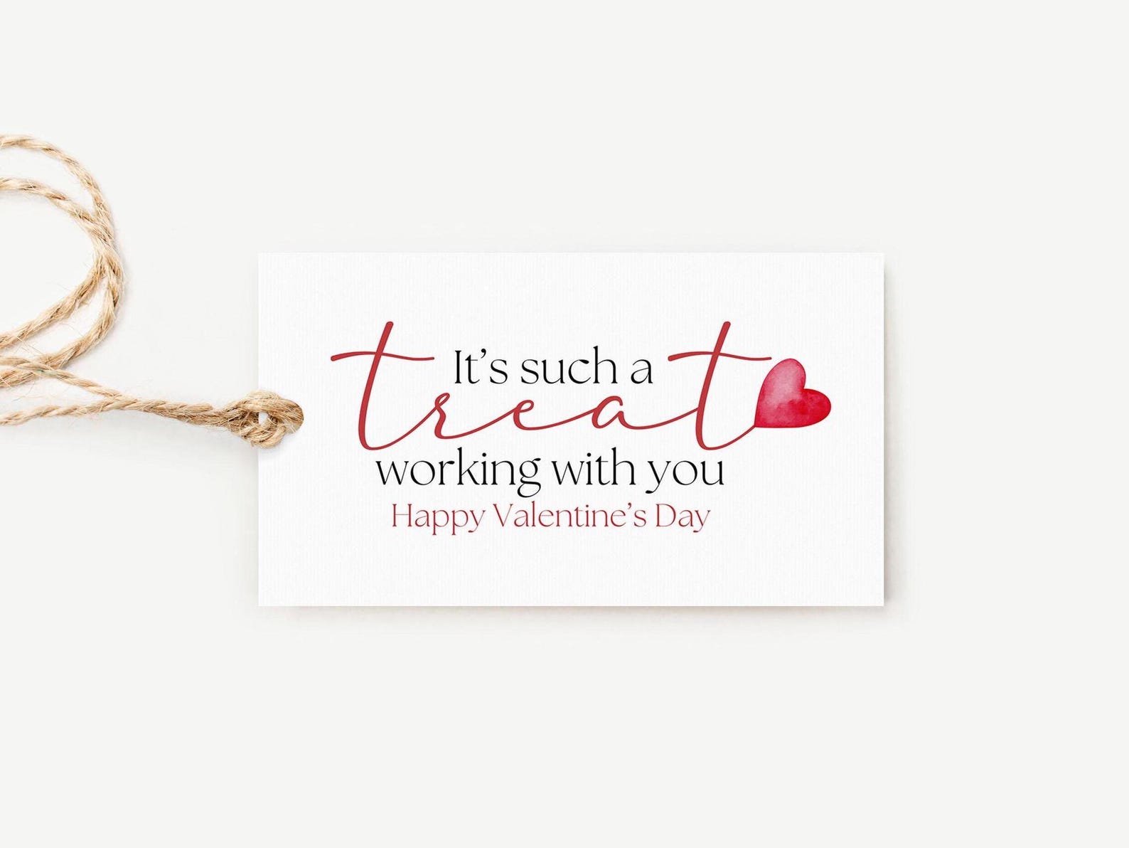 Coworker Valentines Treat Tag, Printable Gift Tags, Work Valentine's ...