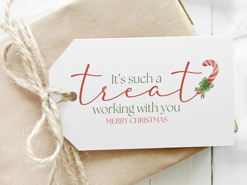 Coworker Christmas Tag, Printable Treat Tags, Christmas Work Party ...