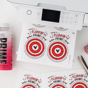 Bottle Flipping Target Tag, Hydration Drink Valentine Printable, Kids ...