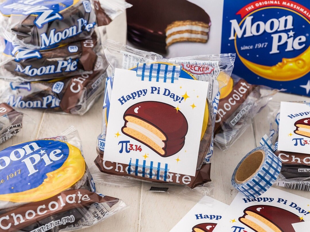 Printable Happy Pi Day Tags, 3" Square Gift Tags for Pie Day, Treat Tag ...