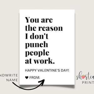 Coworker Valentine, Funny Workplace Valentine Cards, Office Valentine's ...