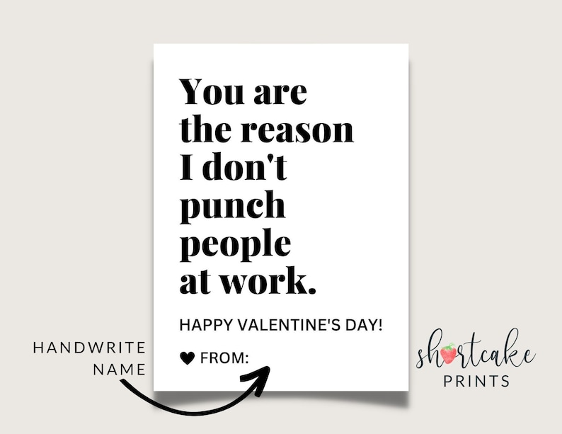 Coworker Valentine Funny Workplace Valentine Cards Office - Etsy