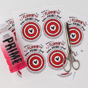 Bottle Flipping Target Tag, Hydration Drink Valentine Printable, Kids ...