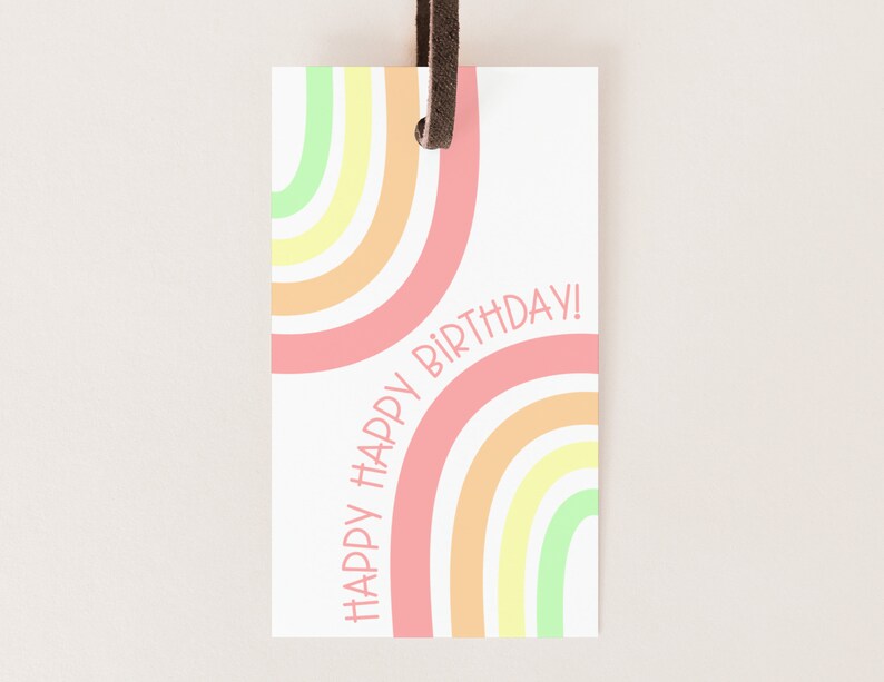 Happy Birthday Digital Tags Printable Happy Birthday Tag - Etsy