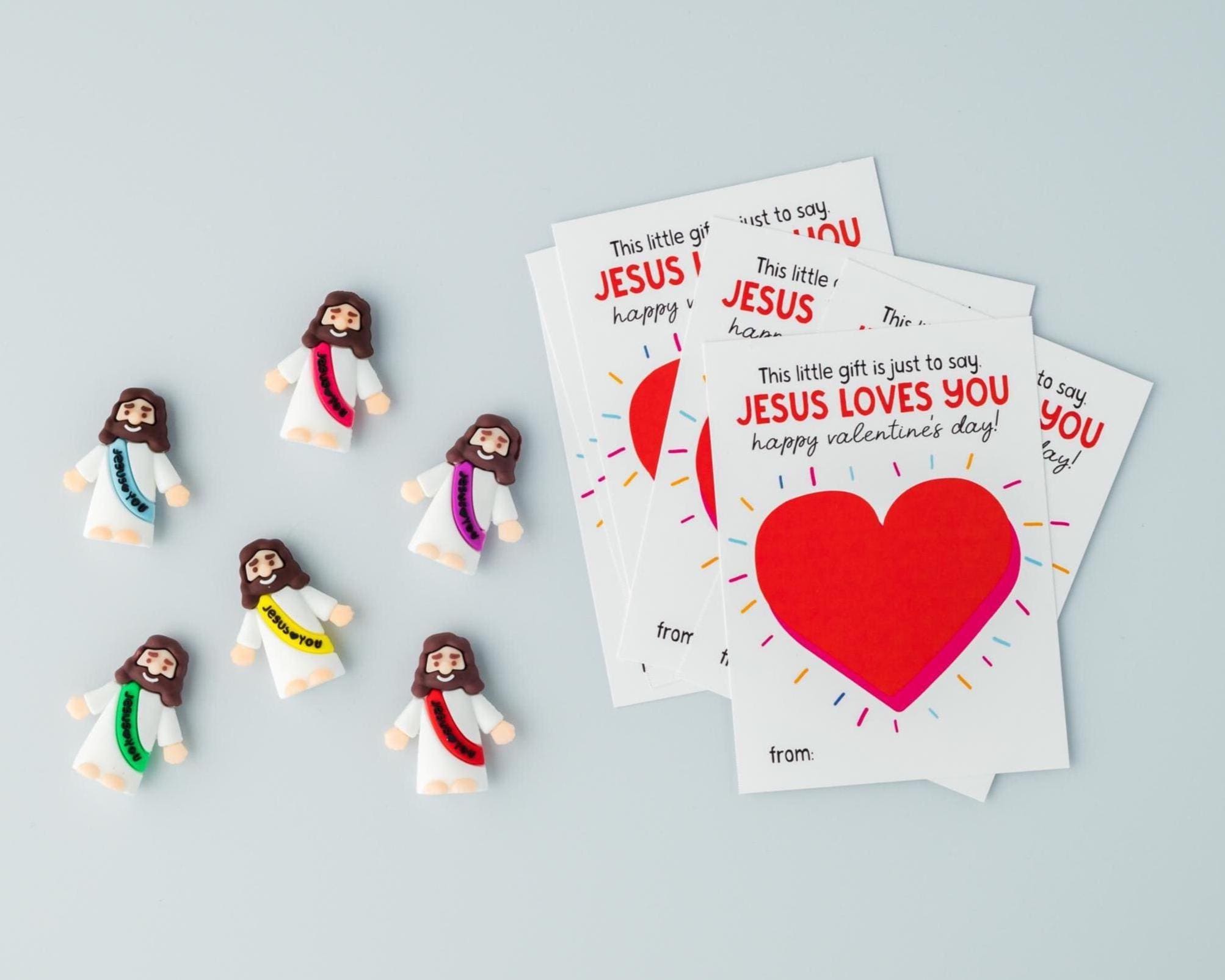 Mini Jesus Valentine Holder Card Printable, Jesus Loves You Valentine ...