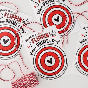 Bottle Flipping Target Tag, Hydration Drink Valentine Printable, Kids ...